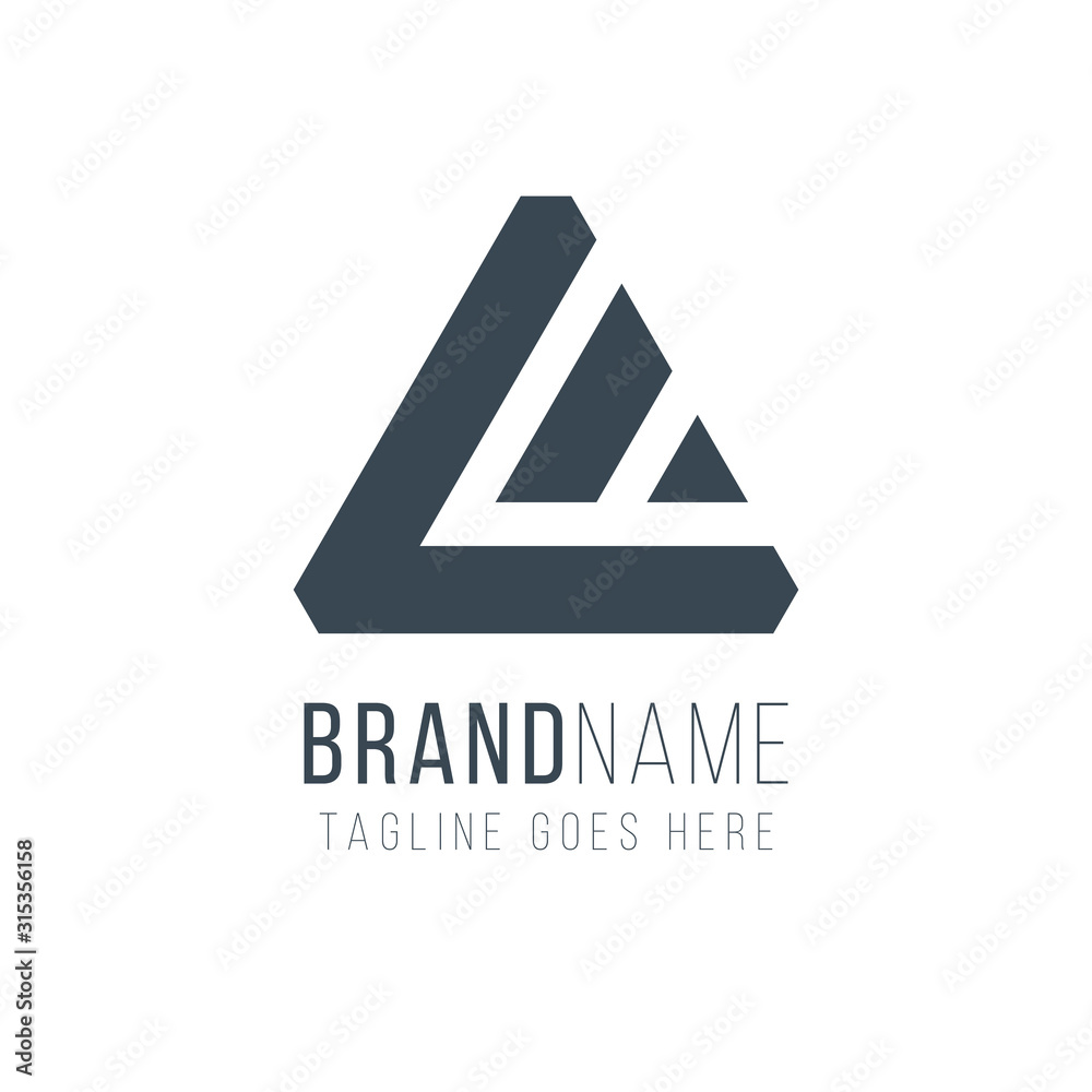Geometric triangle logo design. business identity concept. Creative ...