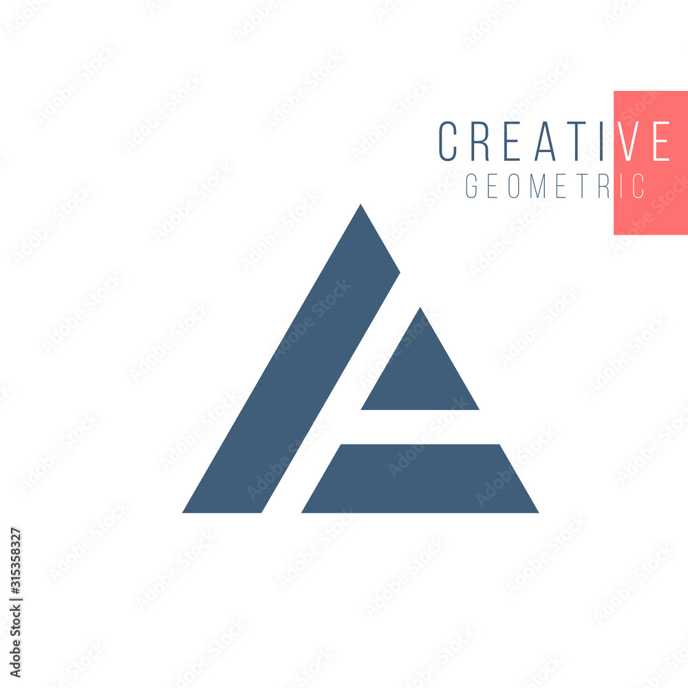 Letter A triangle shape . business identity concept. Creative corporate ...