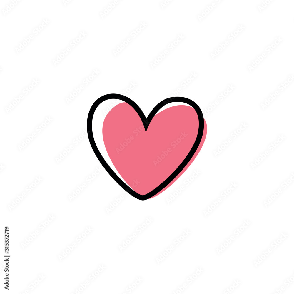 Heart vector element. Stock Vector | Adobe Stock