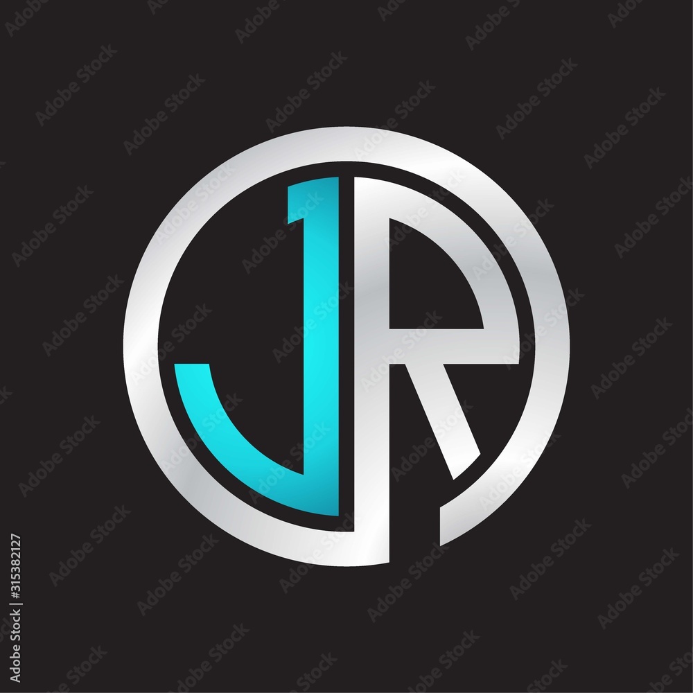 JR Initial logo linked circle monogram Stock Vector | Adobe Stock