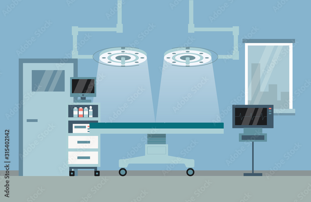 Healthcare And Medicine Concept. Medical Operation Room Equipment And ...