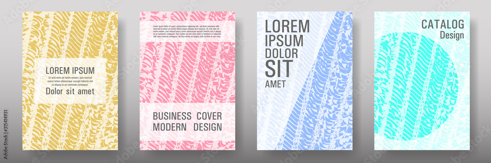 Cover page design templates set. Stock Vector | Adobe Stock