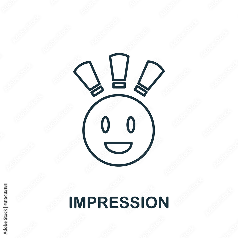 Impression icon from reputation management collection. Simple line ...