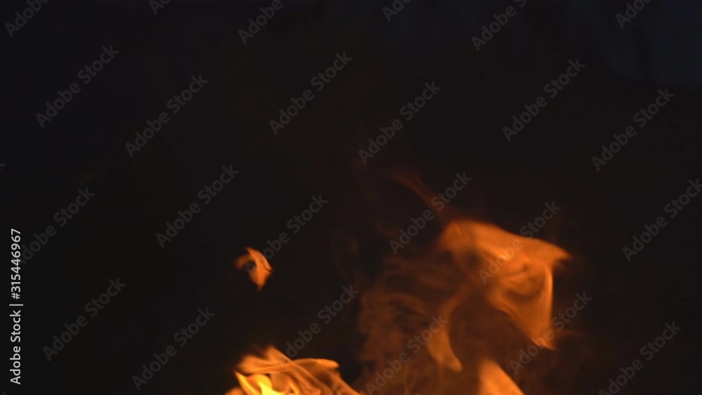 Slow motion fire concept, Fire flame close up burning super Slow motion ...