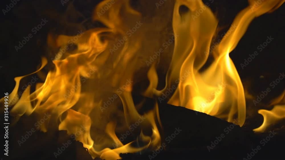 Slow motion fire concept, Fire flame close up burning super Slow motion ...