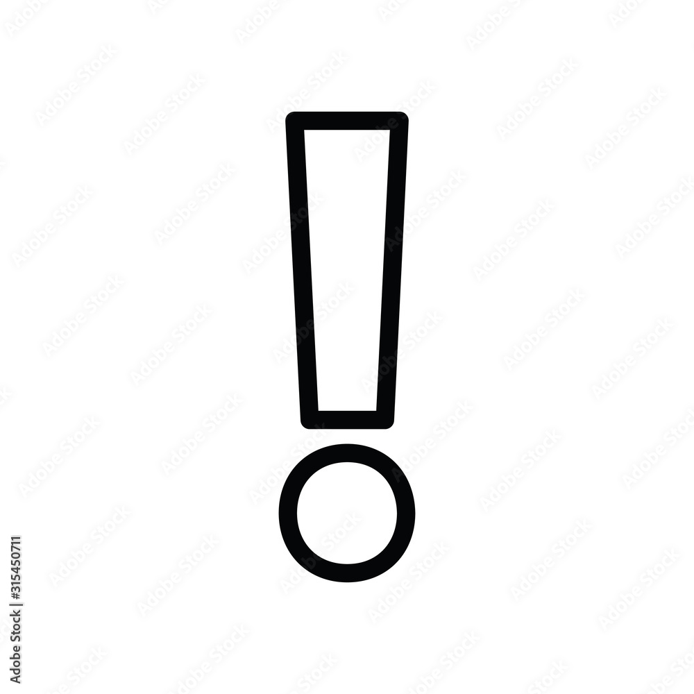 exclamation point icon. exclamation point symbol. Vector icon for ...