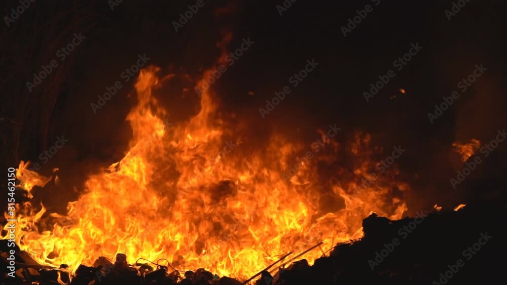 Slow motion fire concept, Fire flame close up burning super Slow motion ...