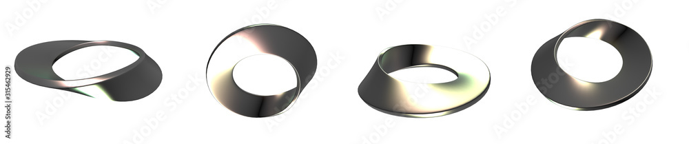 3D Image of Moebius Strip Surface - Parametric Solid Geometry ...