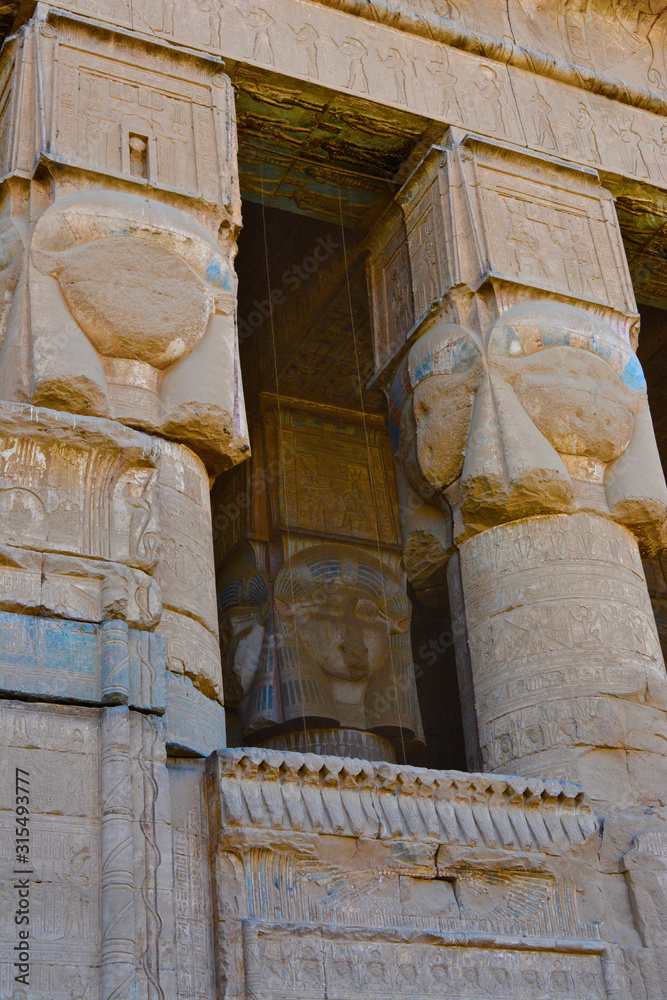 Architecture Ancient Column Karnak Temple & Denderah Temple Of Hathor 5 ...