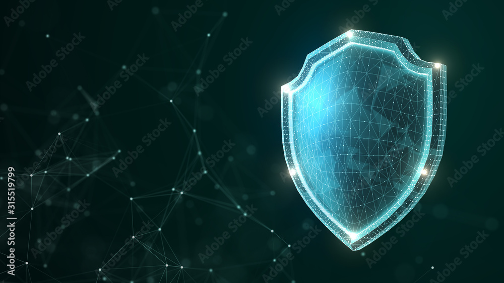 3D rendering technology shield Stock Illustration | Adobe Stock