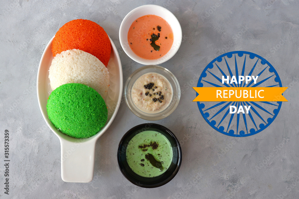 Tiranga Idli or Tricolor Idly cooked in Indian National Flag colors ...