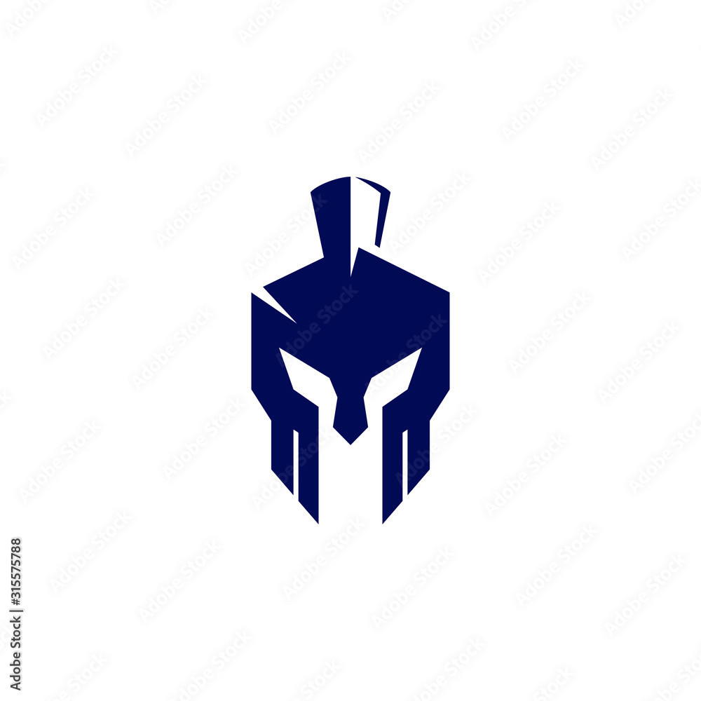 Spartan logo design simple vector Stock Vector | Adobe Stock