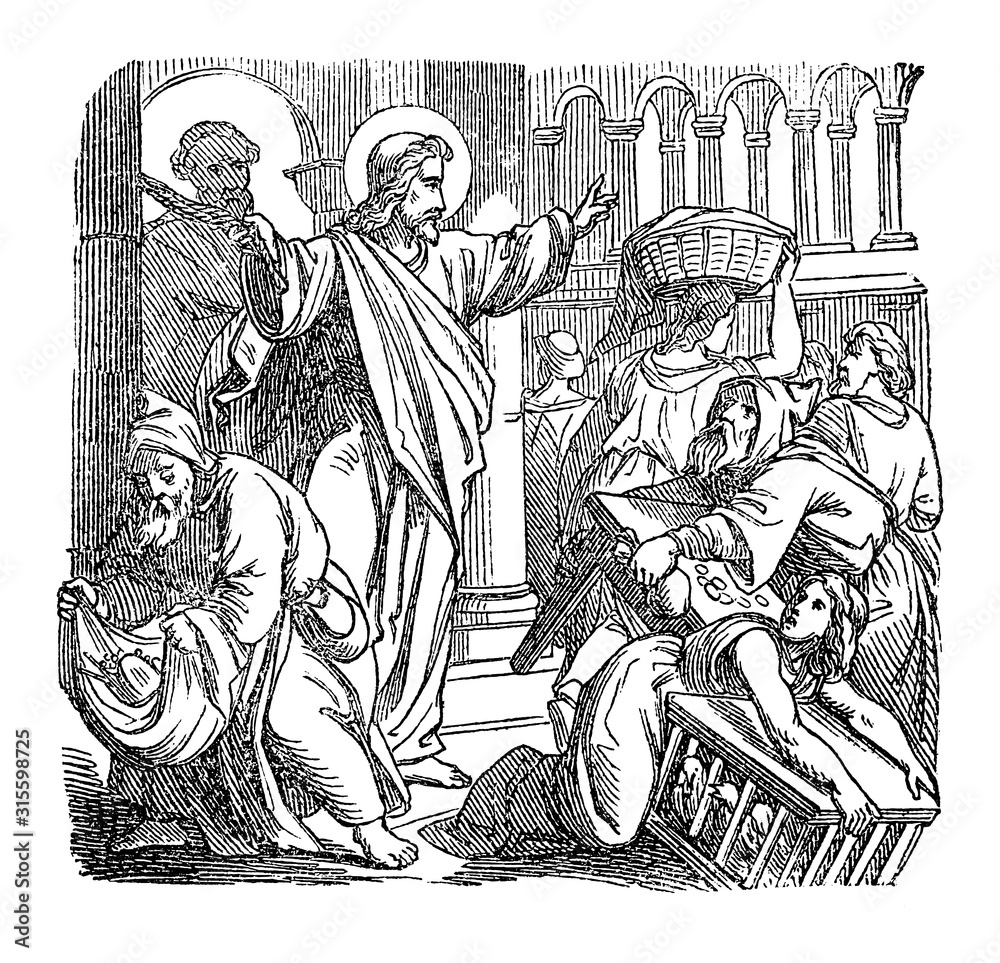 Jesus Engraving Illustration