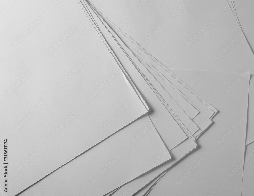 New blank paper sheets stack background and texture Stock Photo | Adobe ...