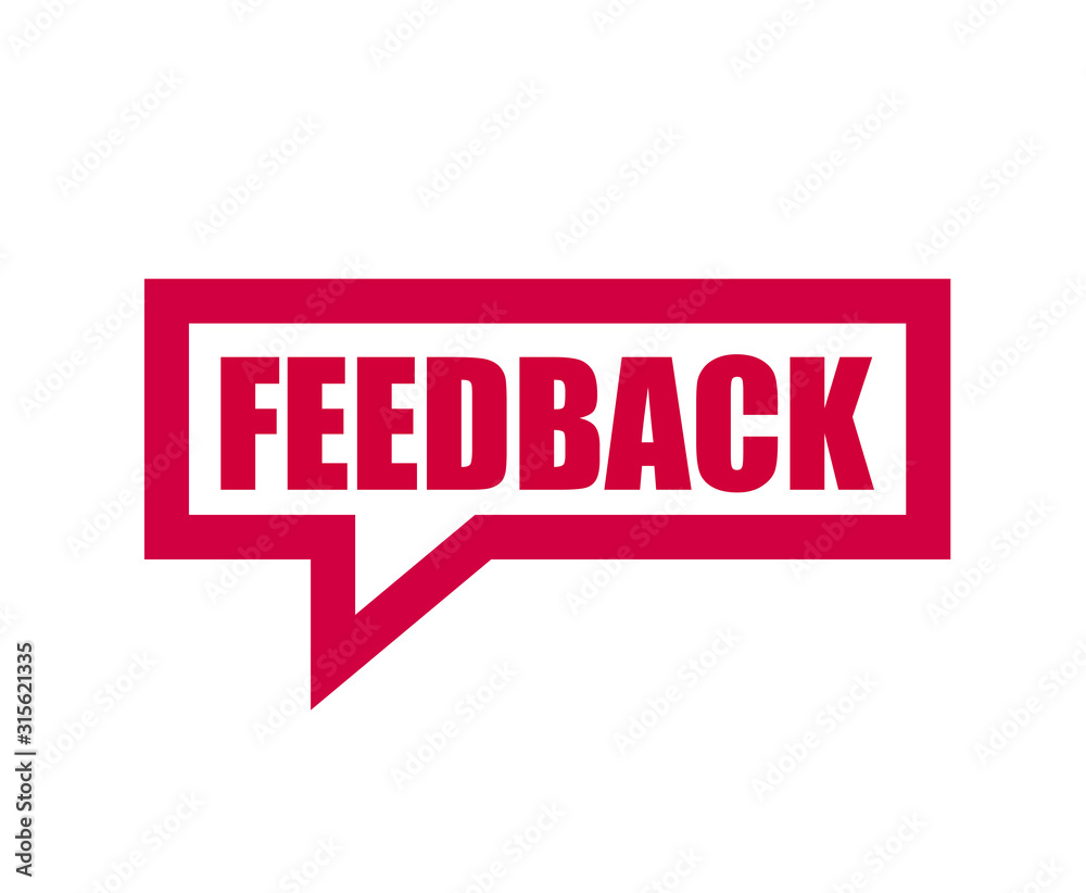red vector banner feedback Stock Vector | Adobe Stock
