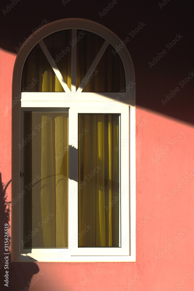 glass window on the wall,house facade,abstract minimalist architecture ...