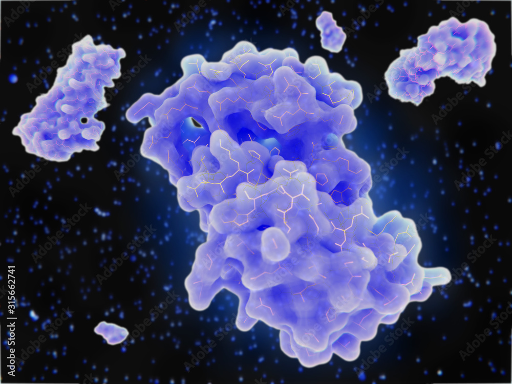 Interleukin 5 molecules. IL-5 is produced by T helper cells. It ...