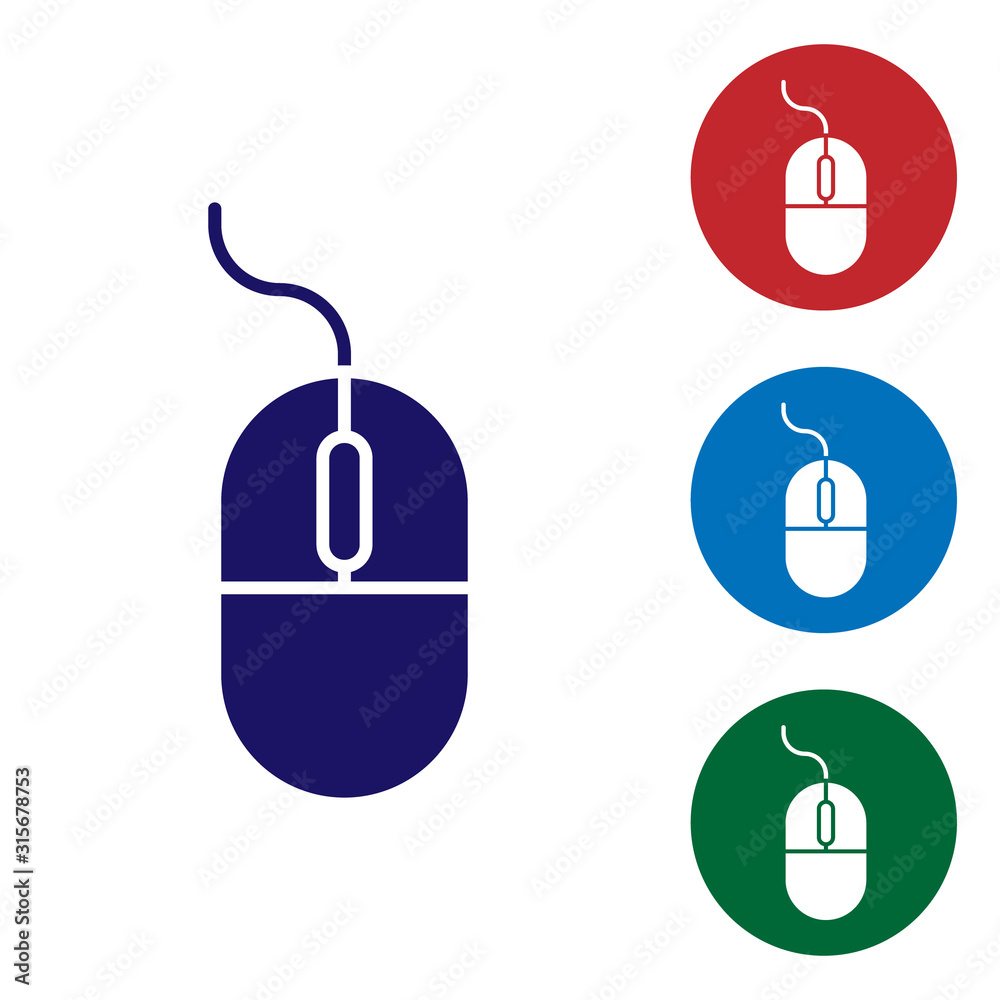 Mouse Icon Circle Vector