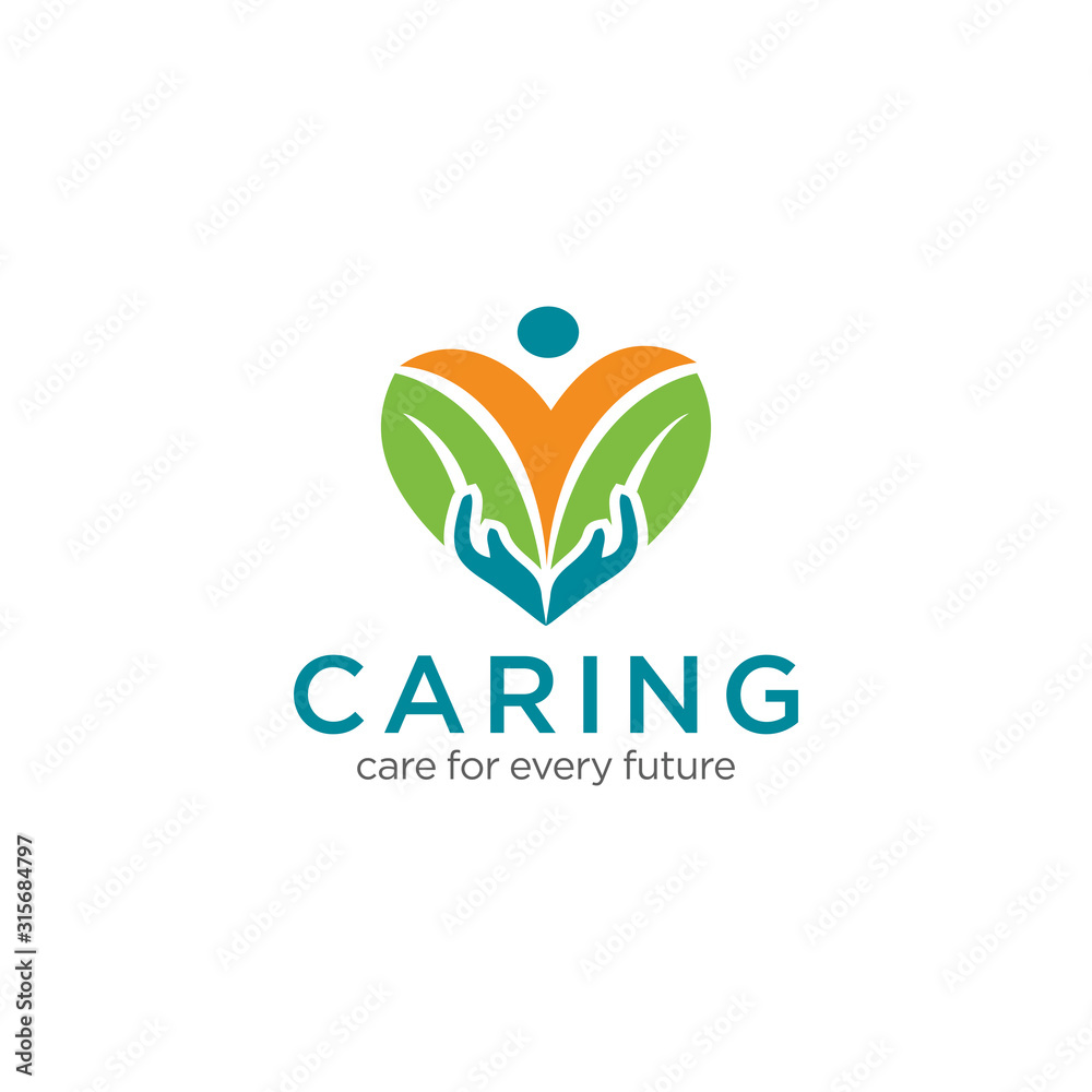 Caring Logo Design Vector Stock Illustration . We Care Logo . Caring ...