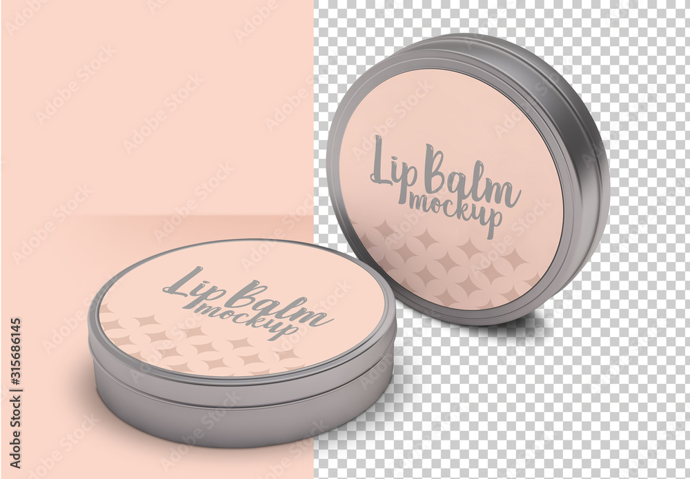 2 Lip Balm Boxes Mockup Stock Template | Adobe Stock