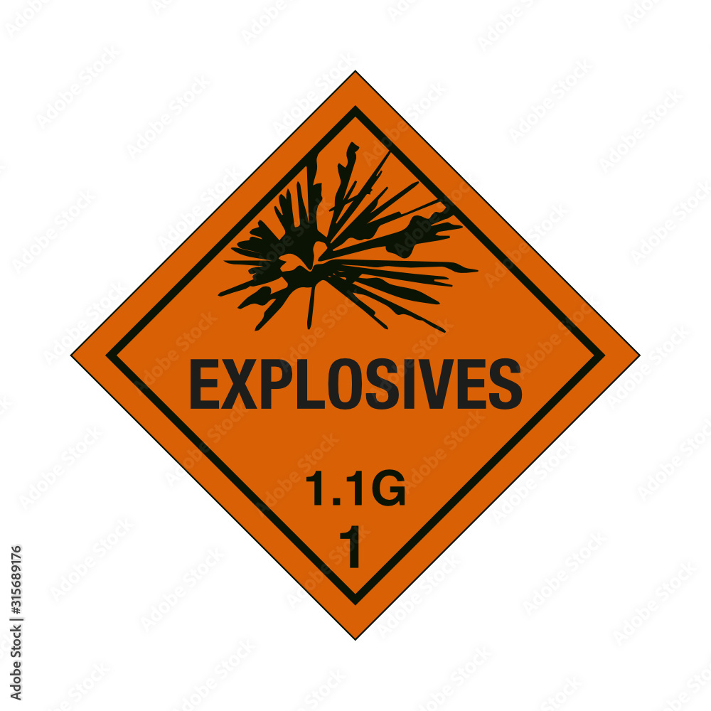 UN IATA DGR CLASS 1.1G Stock Vector | Adobe Stock