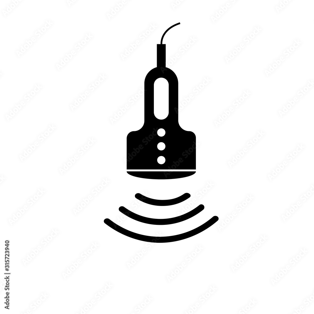 Ultrasound Vector Icon Illustration Creative Sign From Biotechnology