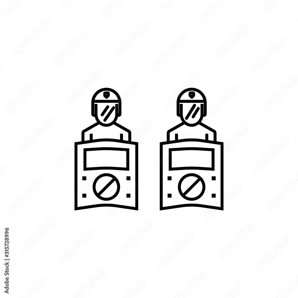 riot, riot police, protection line icon. Elements of protests ...