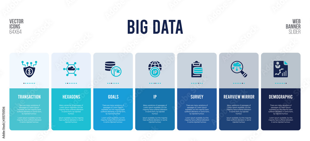 web banner design with big data concept elements. Stock Vector | Adobe ...