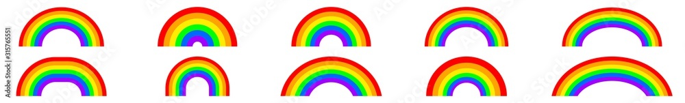 Rainbow Icon Colors | Rainbows | Peace Symbol | Weather Logo | Happy ...