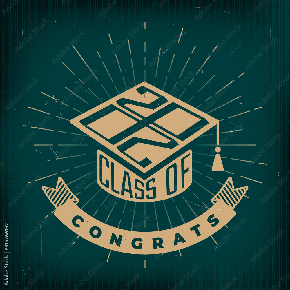 Vetor do Stock: Class of 2020 Academic Graduation Cap Square Shape ...