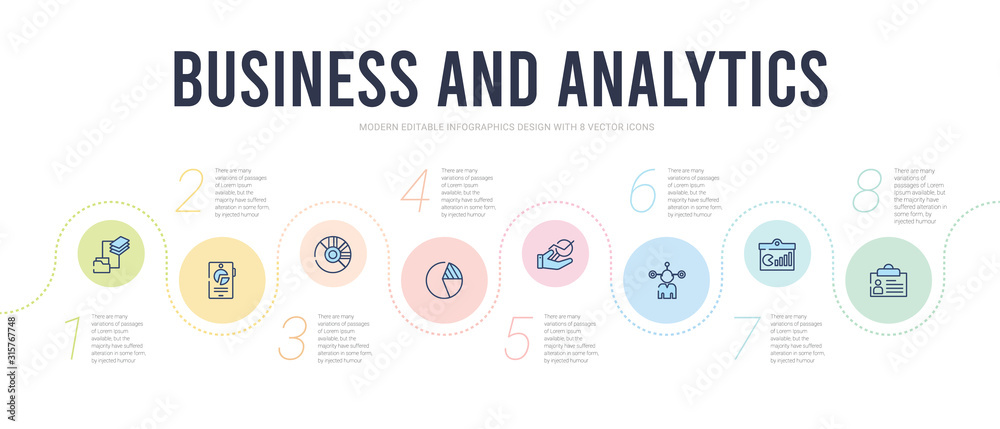 business and analytics concept infographic design template. included ...