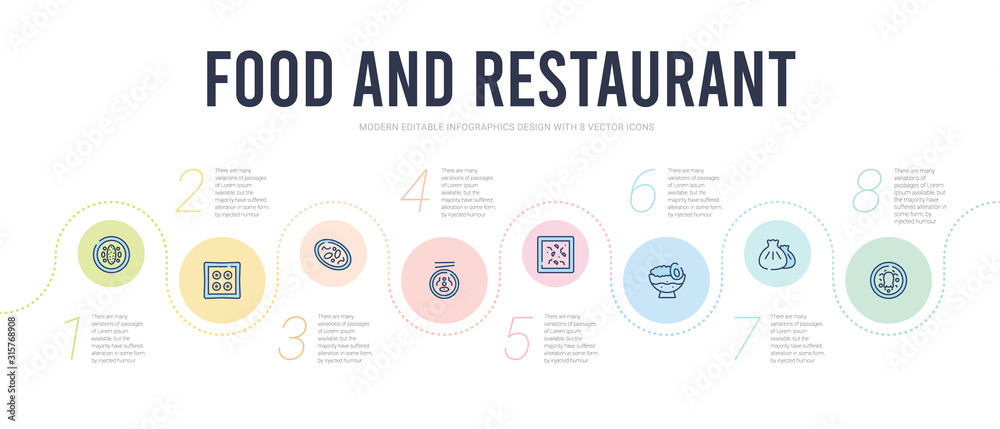 food and restaurant concept infographic design template. included ...