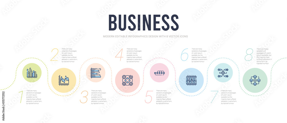 business concept infographic design template. included connection box ...