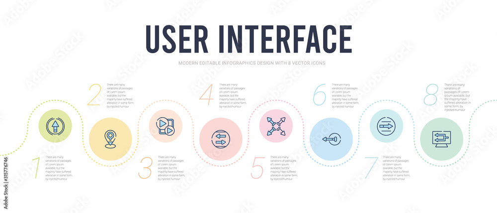 user interface concept infographic design template. included refresh ...