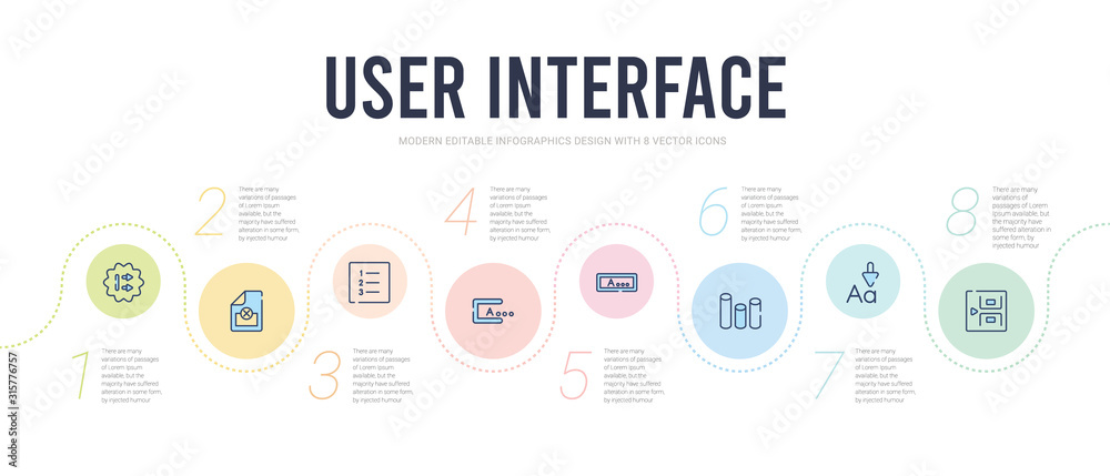 user interface concept infographic design template. included page break ...