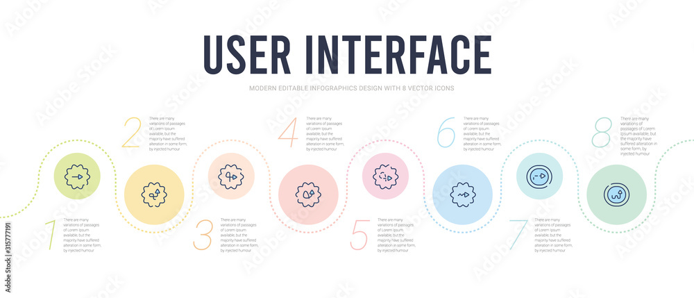 user interface concept infographic design template. included swirly ...