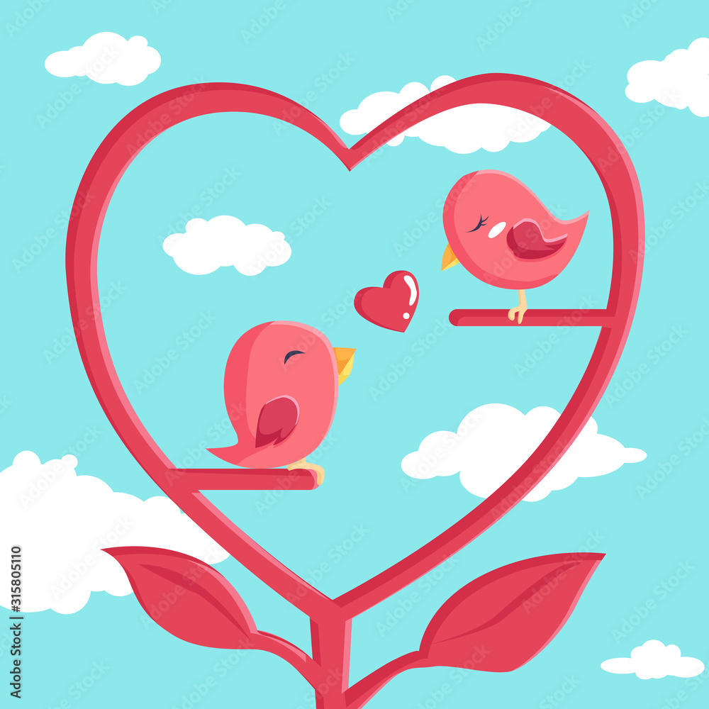 Valentine Bird Clip Art