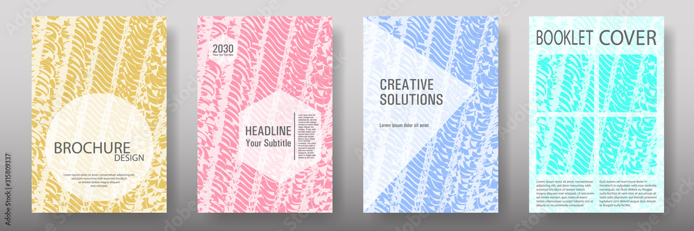 Cover page design templates set. Stock Vector | Adobe Stock