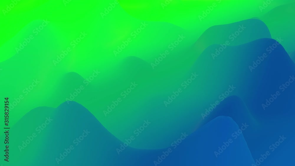 4k seamless loop with abstract fluid blue green gradients, inner glow ...