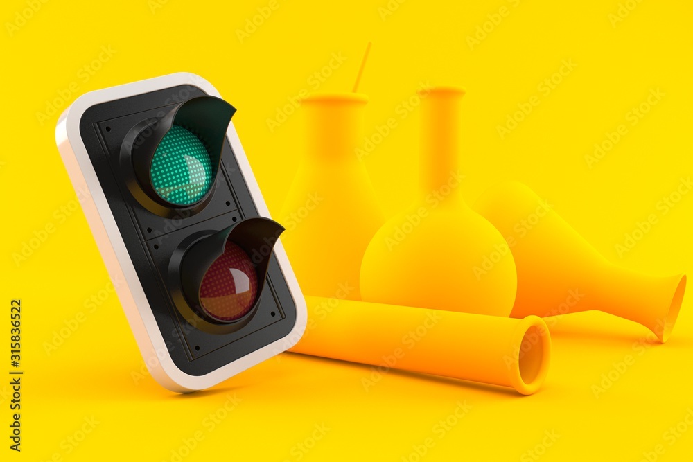 Chemistry background with green light Stock Illustration | Adobe Stock