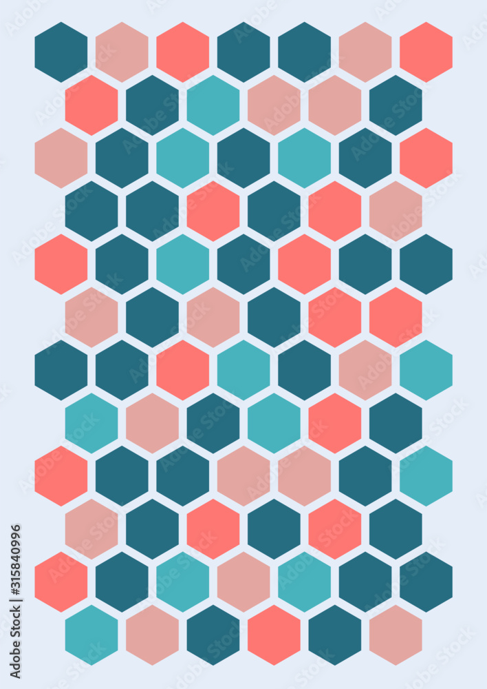 Hexagon background. Design template for brochure, flyer or depliant for ...