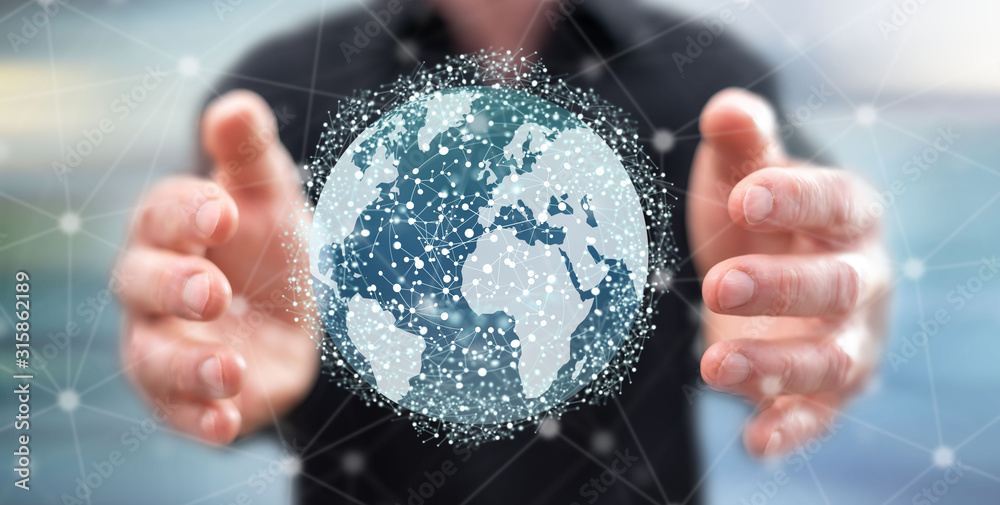 Concept of global network Stock Photo | Adobe Stock