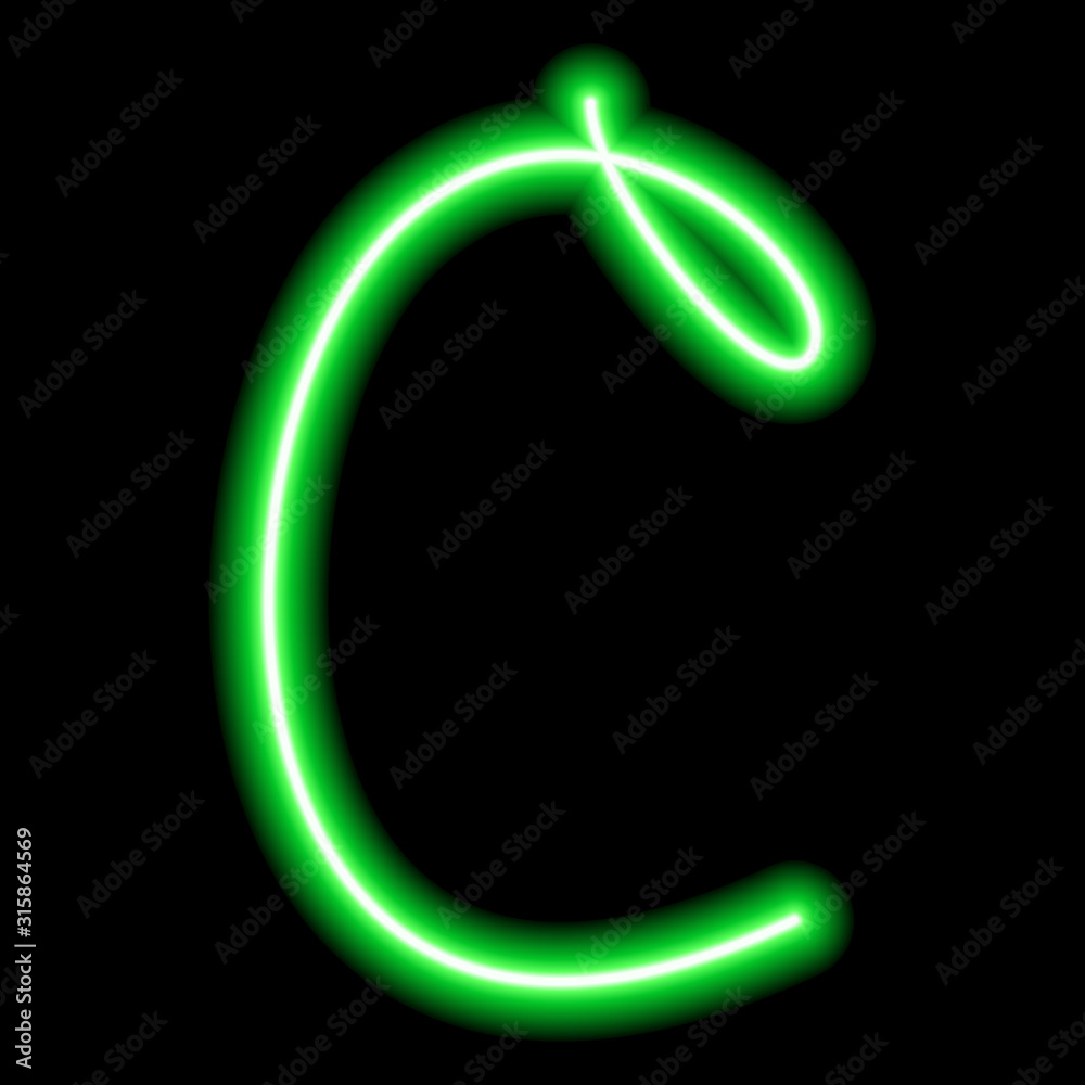 Lime Green Letter A
