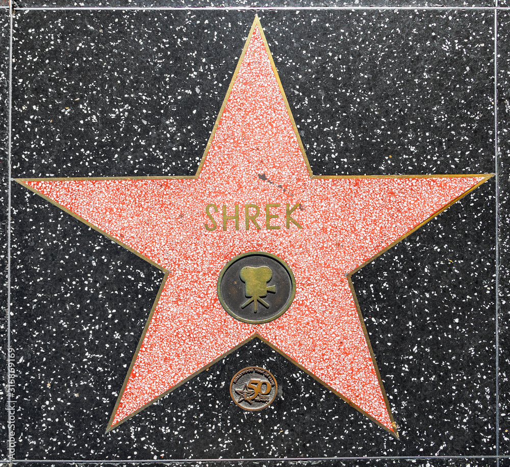 Shrek's star on Hollywood Walk of Fame Stock Photo | Adobe Stock