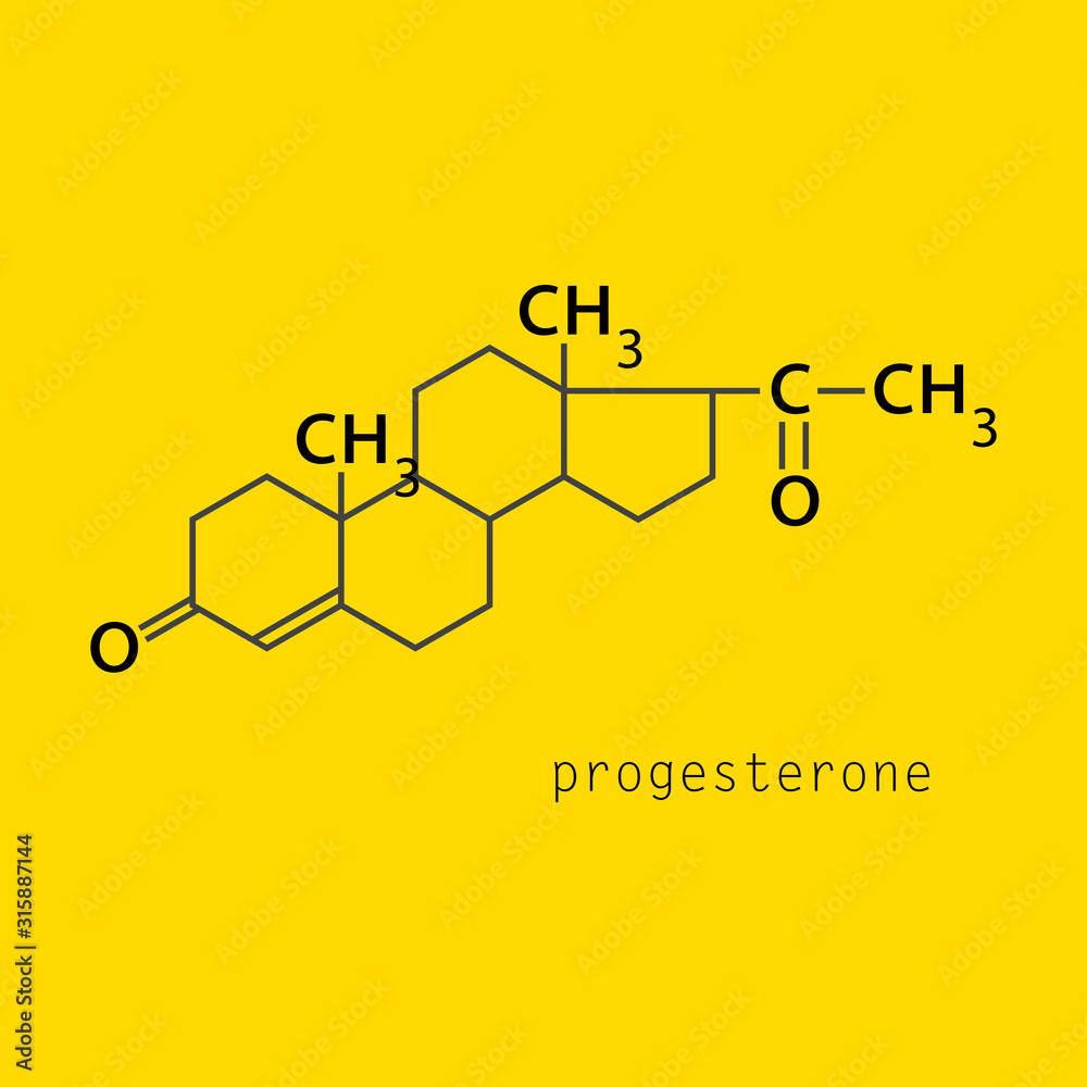Progesterone molecule structure, biochemistry and gynecology field ...