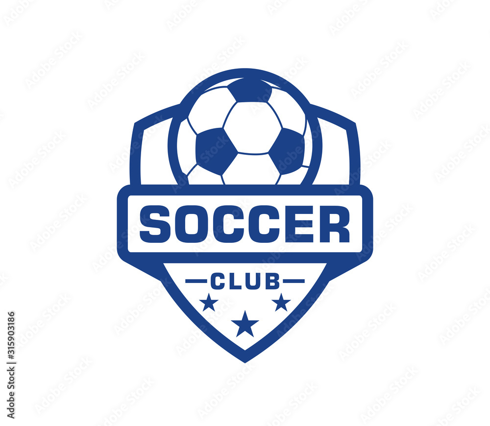 Football Soccer Logo Inspiration, Emblem Football Logo Design Stock ...