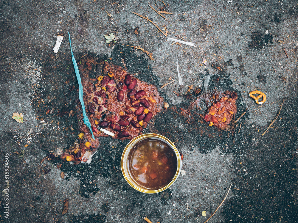 pile of garbage waste on the floor, waste trash foods and can Stock ...