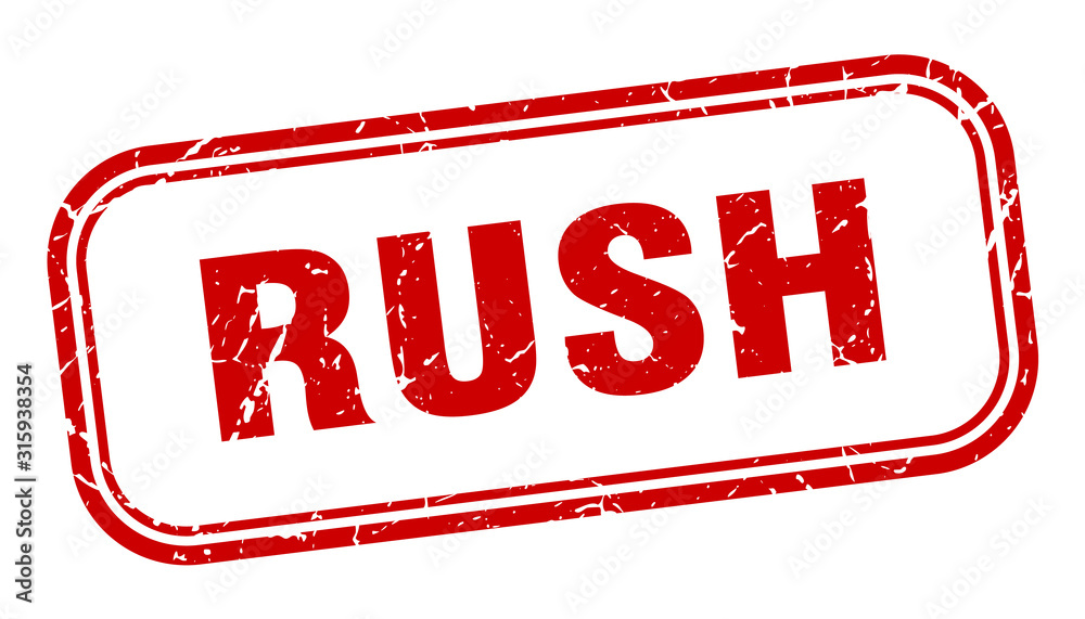 Poster rush stamp. rush square grunge red sign – Wall Art | UkPosters