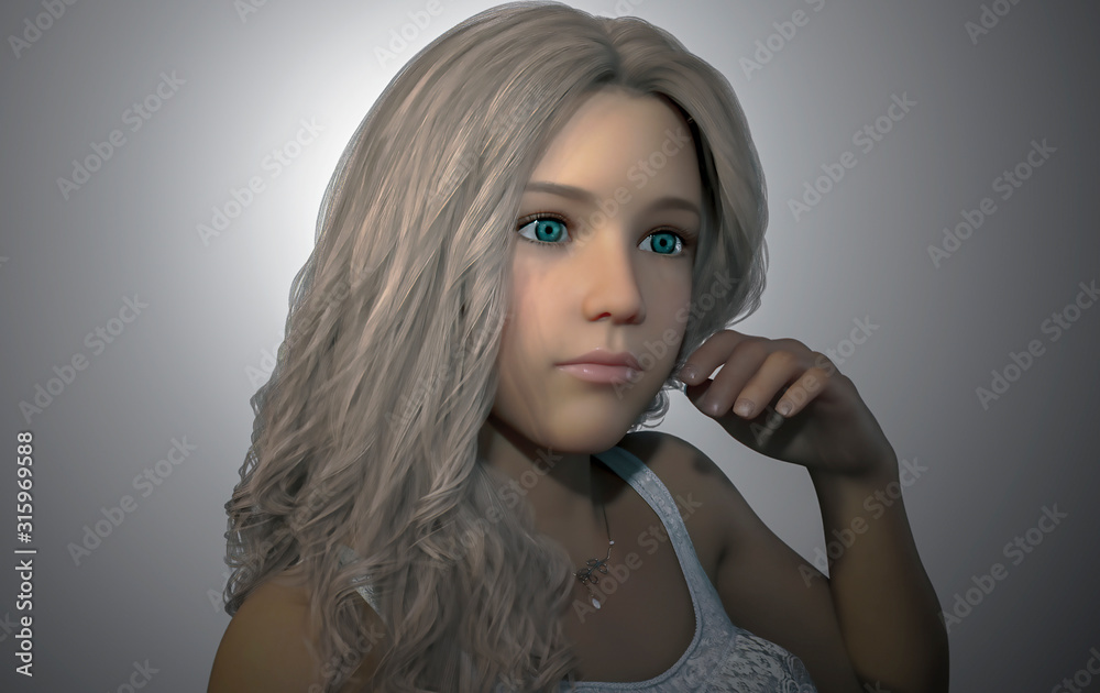 3d model. This is a 3D model, not a real person. Stock Illustration ...