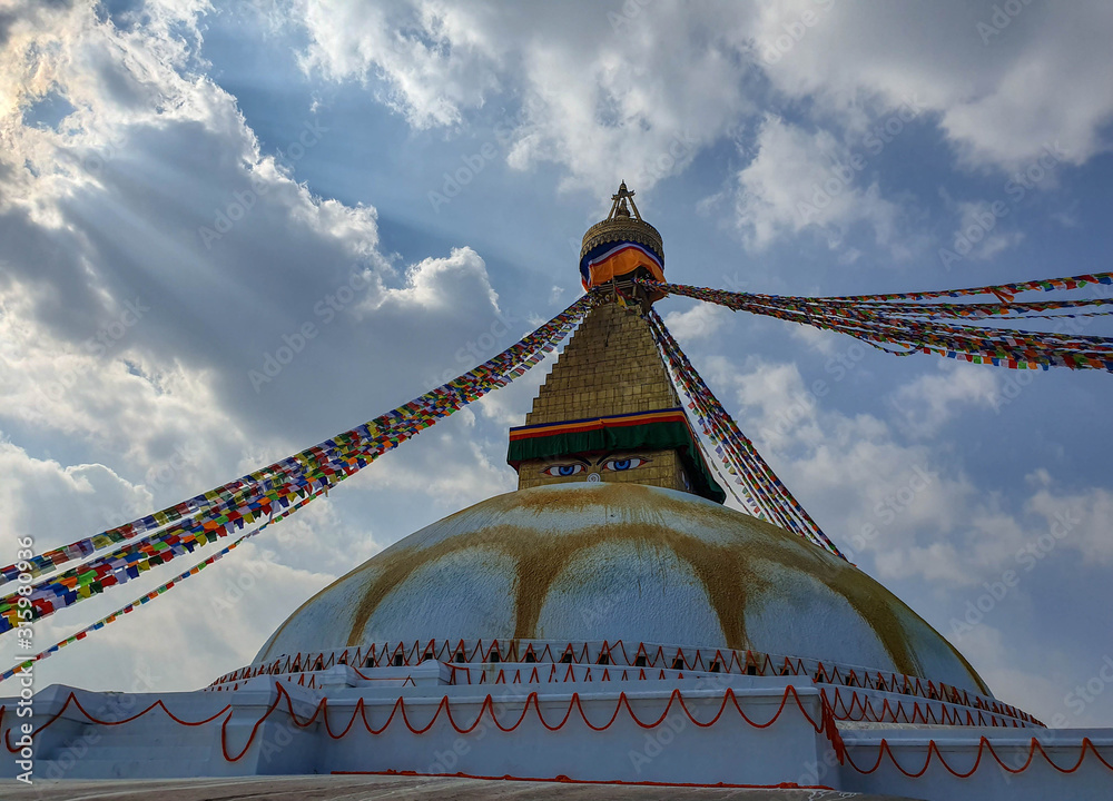 Kathmandu, Nepal - November 2019: Boudhanath Stupa, the largest stupa ...